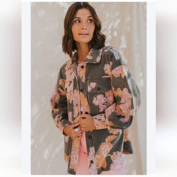 Free People | Jackets & Coats | Nwt Free People Ruby Shacket Floral Printed | Poshmark